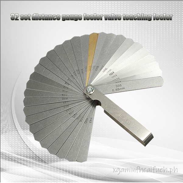 Metric Filler Gauge 32 Blades Metric Feeler Gauge 0.04-0.88 Thickness Gages Gap Filler Gauge ...