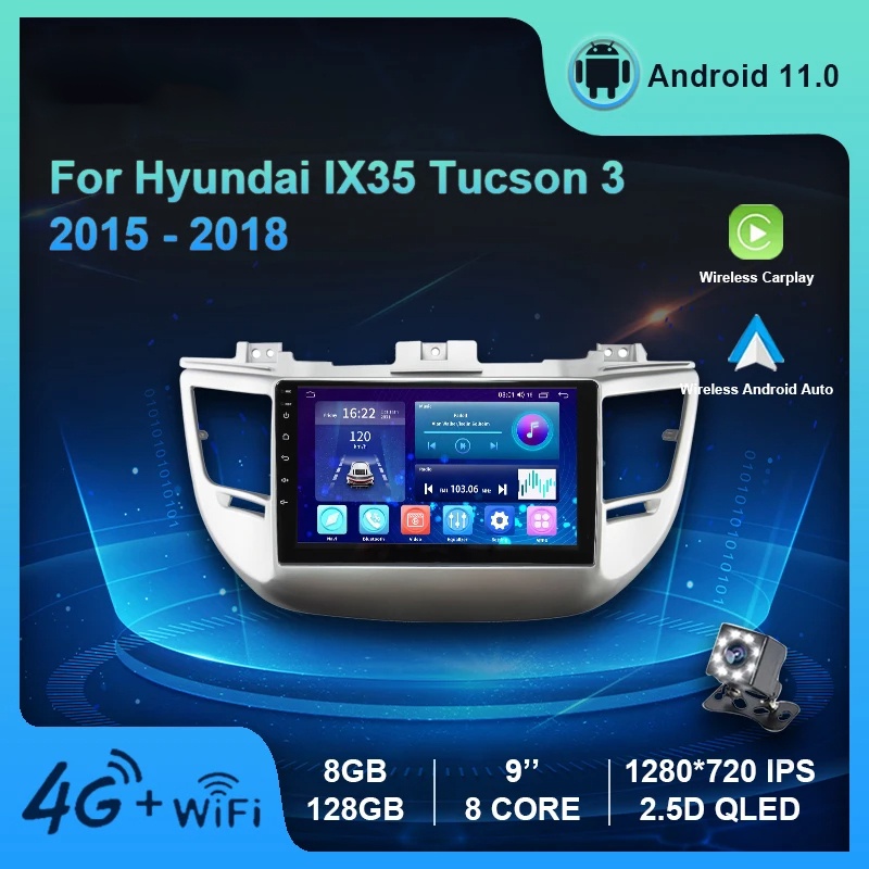 4G DSP Android 11 Car Radio Stereo For Hyundai Tucson/IX35 3 2015-2018 ...