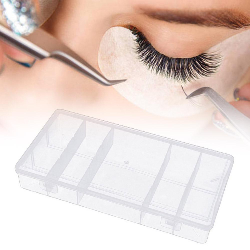 Transparent With Cover Rectangle Vertical 5 Grid Eyelash Extension Tool ...