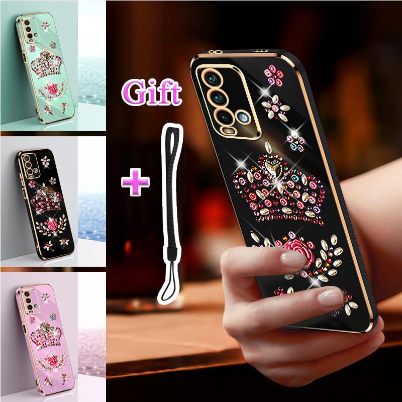For Redmi 9T Redmi 9 Power Phone Case Traight Edge Electroplated ...