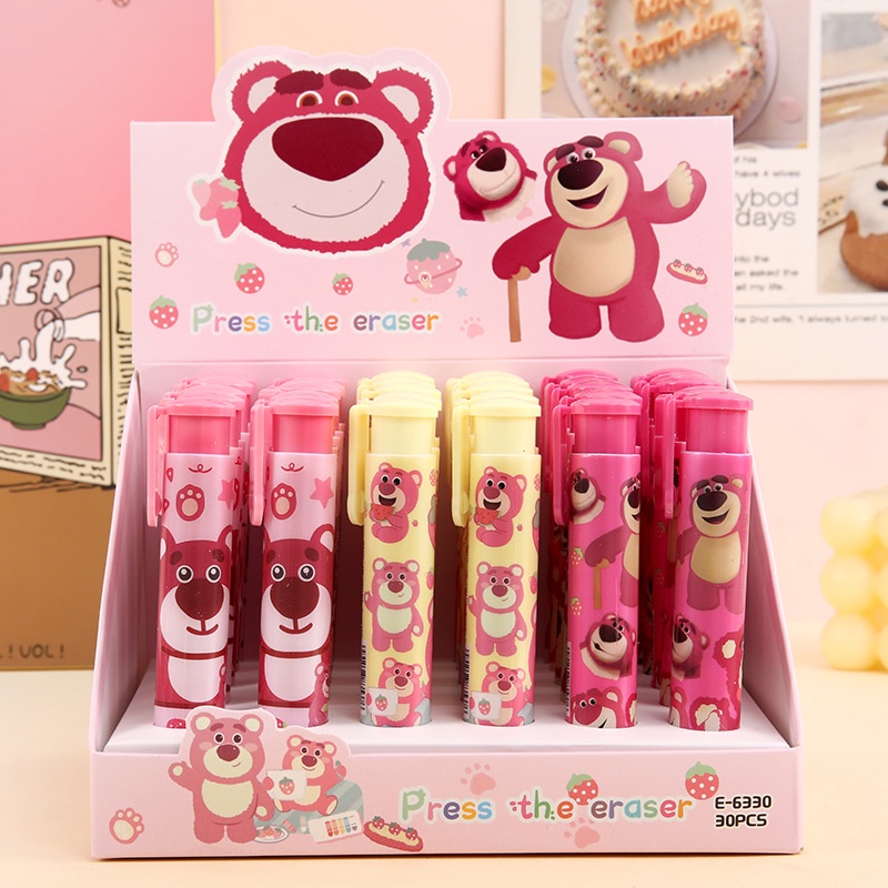 Push Type Push Type Push Eraser Cartoon Retractable Eraser Pen Student ...