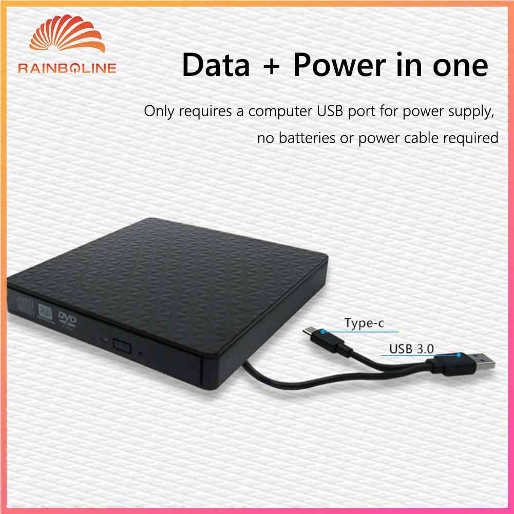 Rain 12.7mm External Mobile Enclosure USB Type-C DC 12V DVD CD-ROM ...