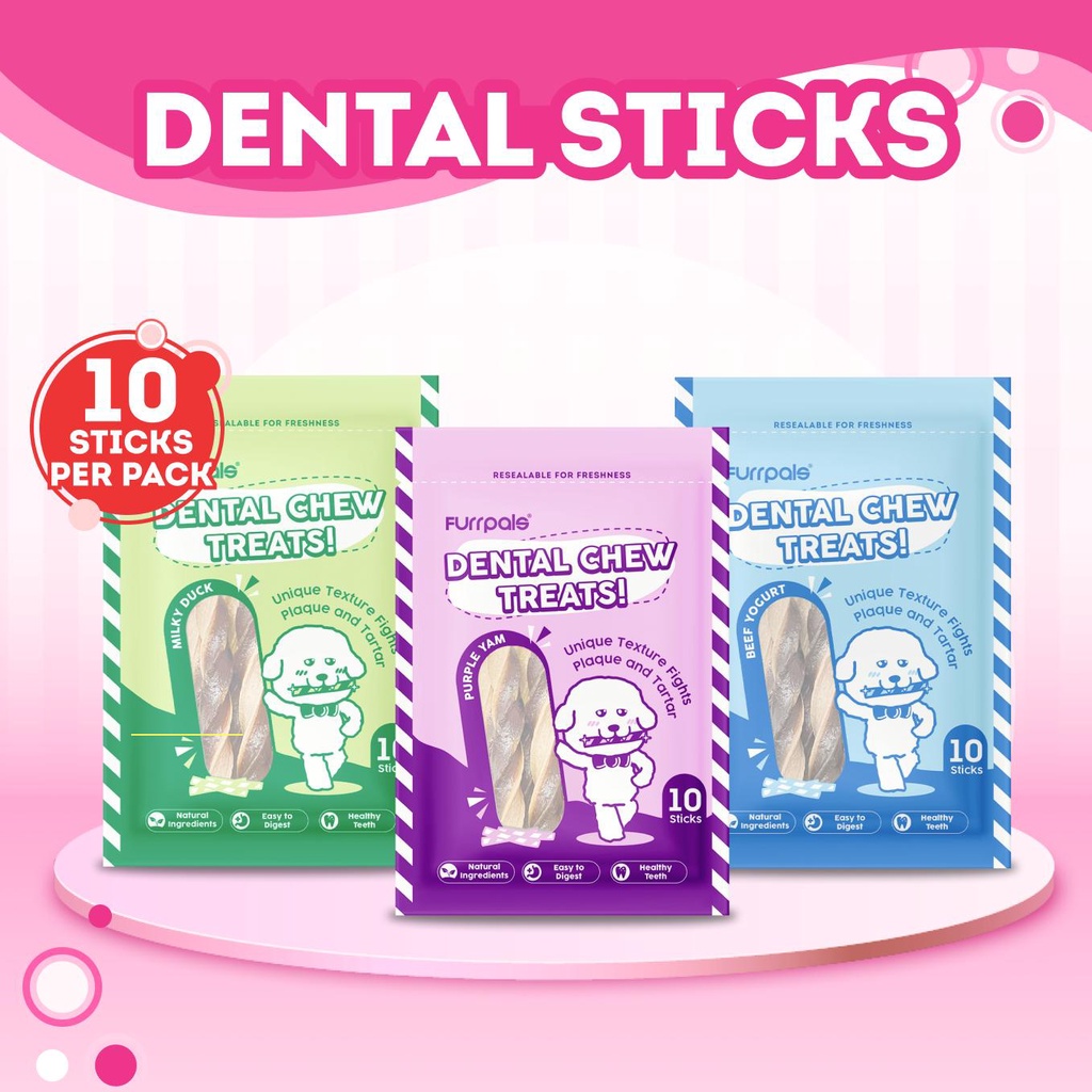Furrpals Dental Sticks 100g Dental Treats For Dogs Removes Tartar Build ...