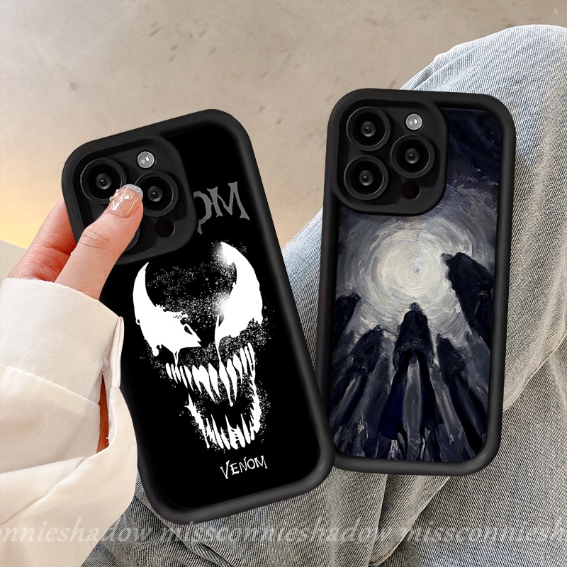 Cartoon Black Cool Venom Case Compatible for IPhone 15 11 12 14 13 Pro ...