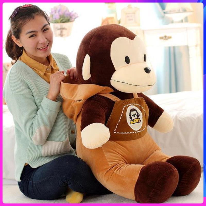 (Ready Stock) 70cm 90cm Cute Dressing Strap Monkey Plush Toy monkey ...