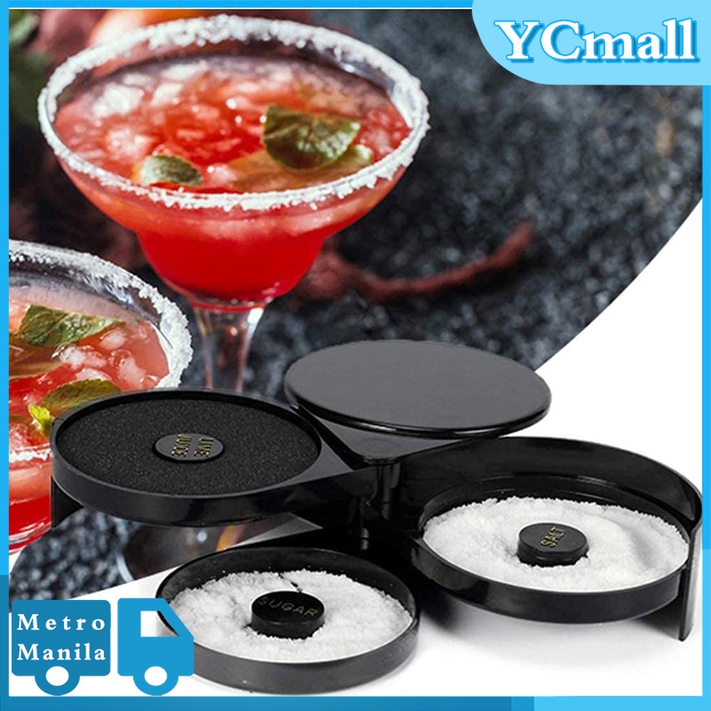 3 Tier Bar Sugar Salt Rim Lime Tray Bartender Abs Tool Cocktail ...