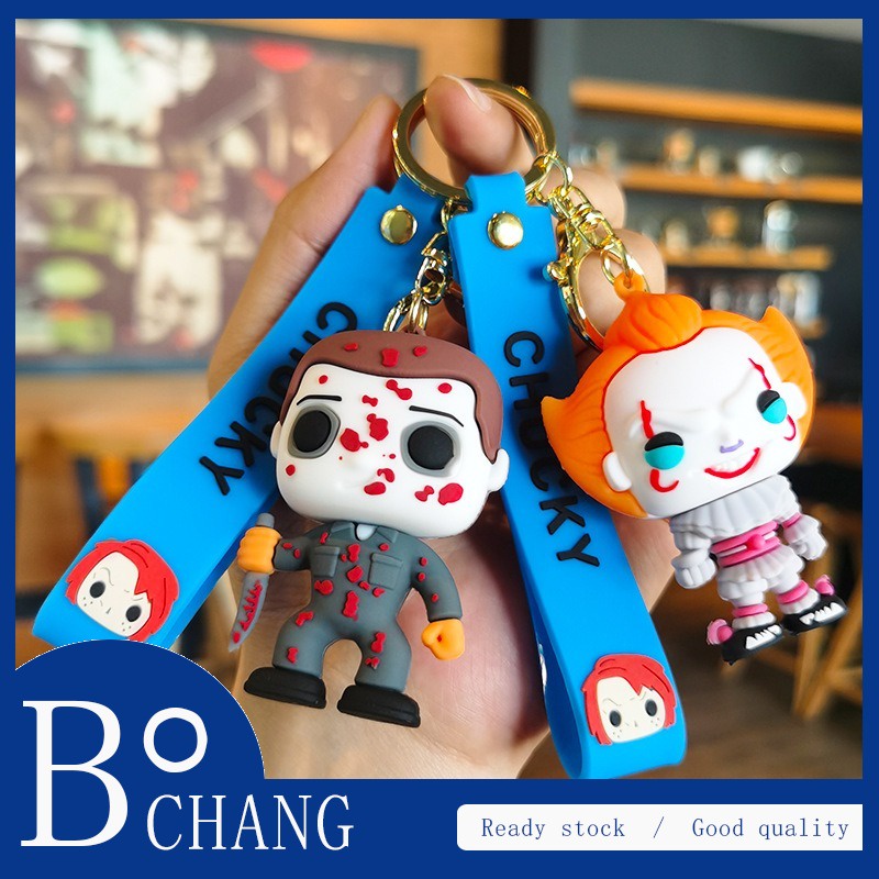 Bochang 1 Pc Cartoon Horror Series Anime Bride of Chucky Doll Keychain ...