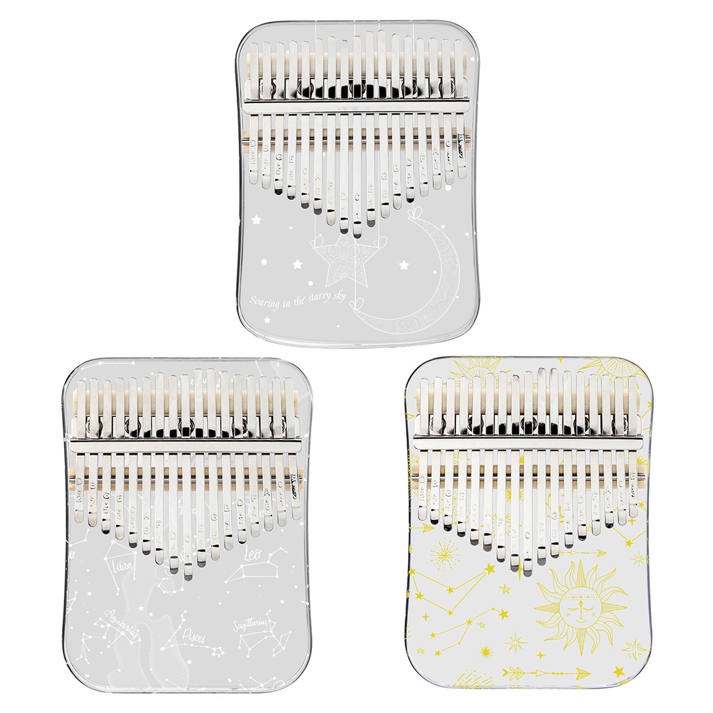 Acrylic 17 Tone Kalimba Constellation Thumb Piano Portable Mbira ...