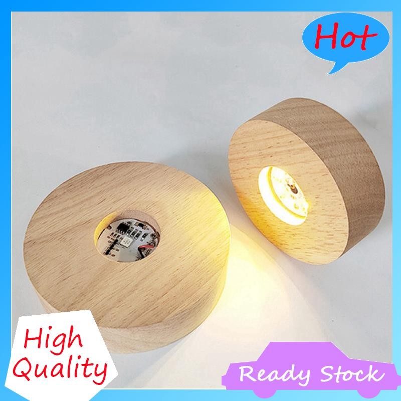 Wooden LED Display Base Lighted Base for 3D Crystal Glass Resin Art ...