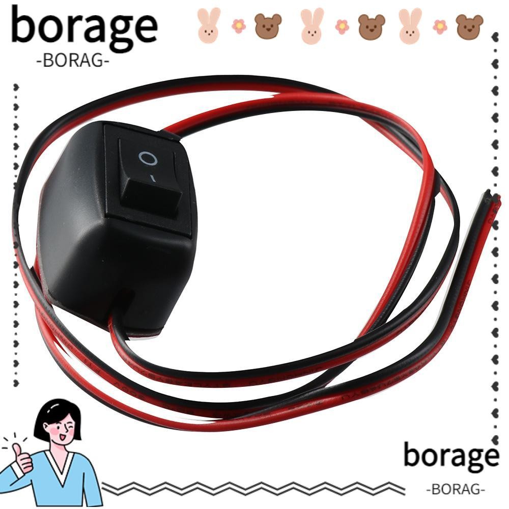 BORAG Surface Mount Switch, 12V 24V 0.6M Prewired ON Push Button Switch ...