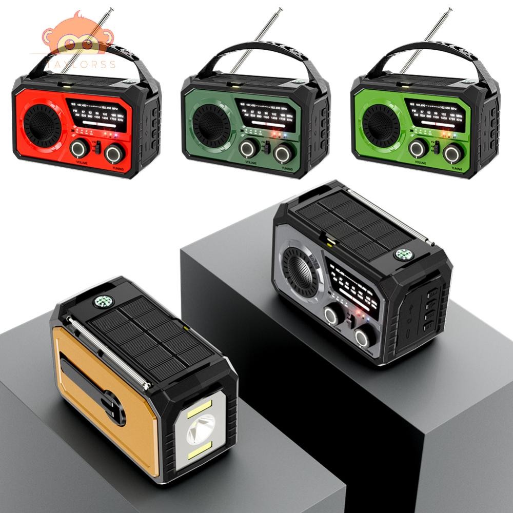 3in1 Portable Wind Up Solar USB Rechargeable Hand Crank AM FM Radio ...