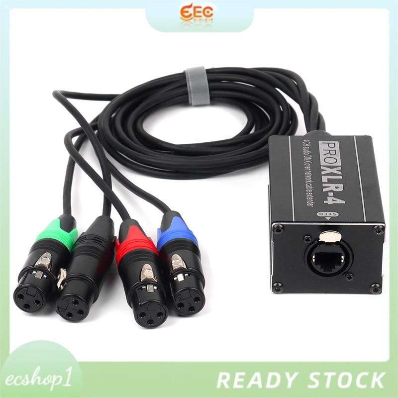 [ecshop1.ph] RJ45 to 4 Channel XLR Audio 3 Pin Splitter for Snake Cable ...