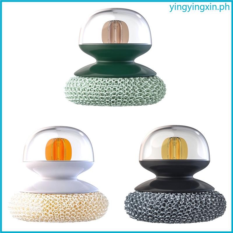 YIN Steel Scrubber for Kitchens Bathroom Handle Stainless Steel Sponge ...