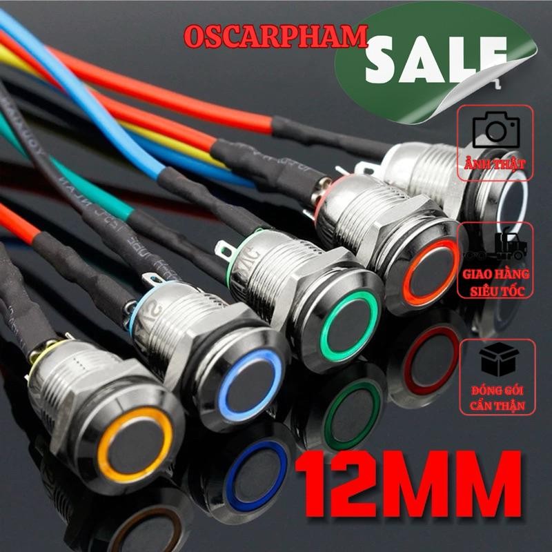12mm stainless steel push button with full-color led lights | Shopee ...
