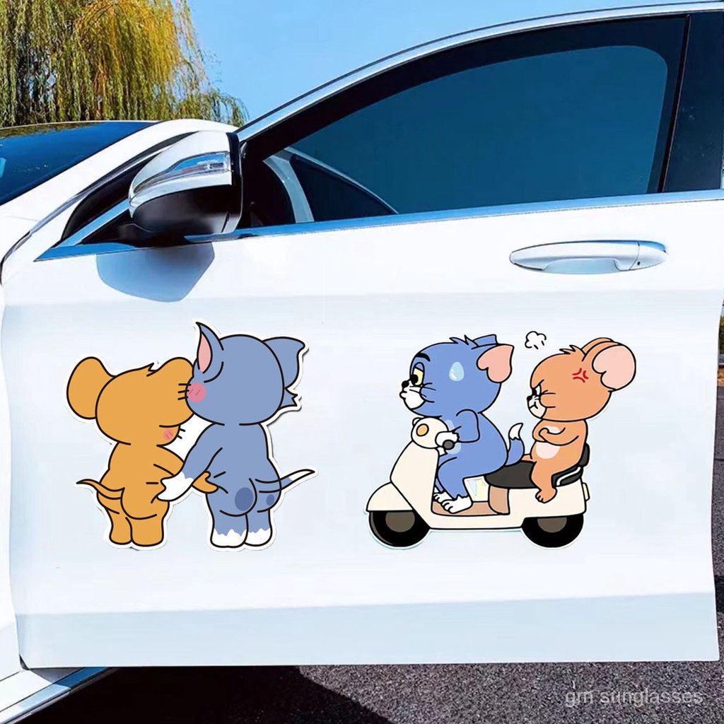 Cat and Mouse car stickers Tom Jerry creative personalized car body ...
