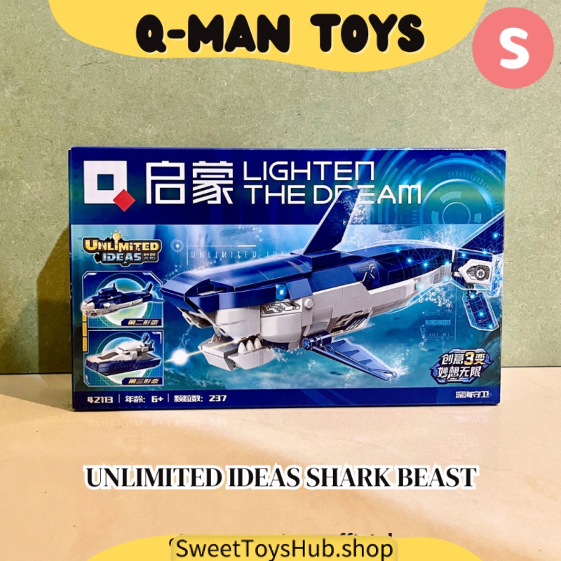 Qman Toys 3in1 Unlimited ideas Animal Shark Shark Toys Brick Bricks DIY ...