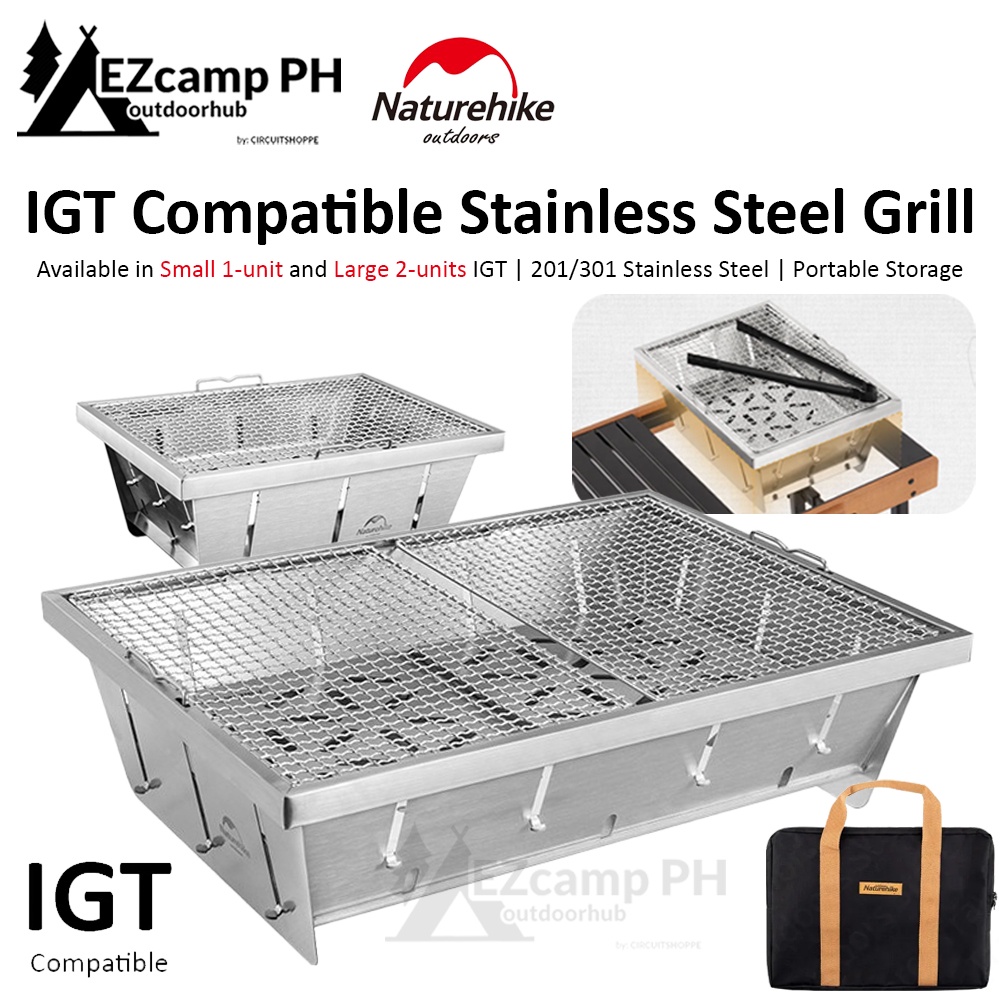 Naturehike IGT Compatible Large Small Stainless Steel Folding Grill ...