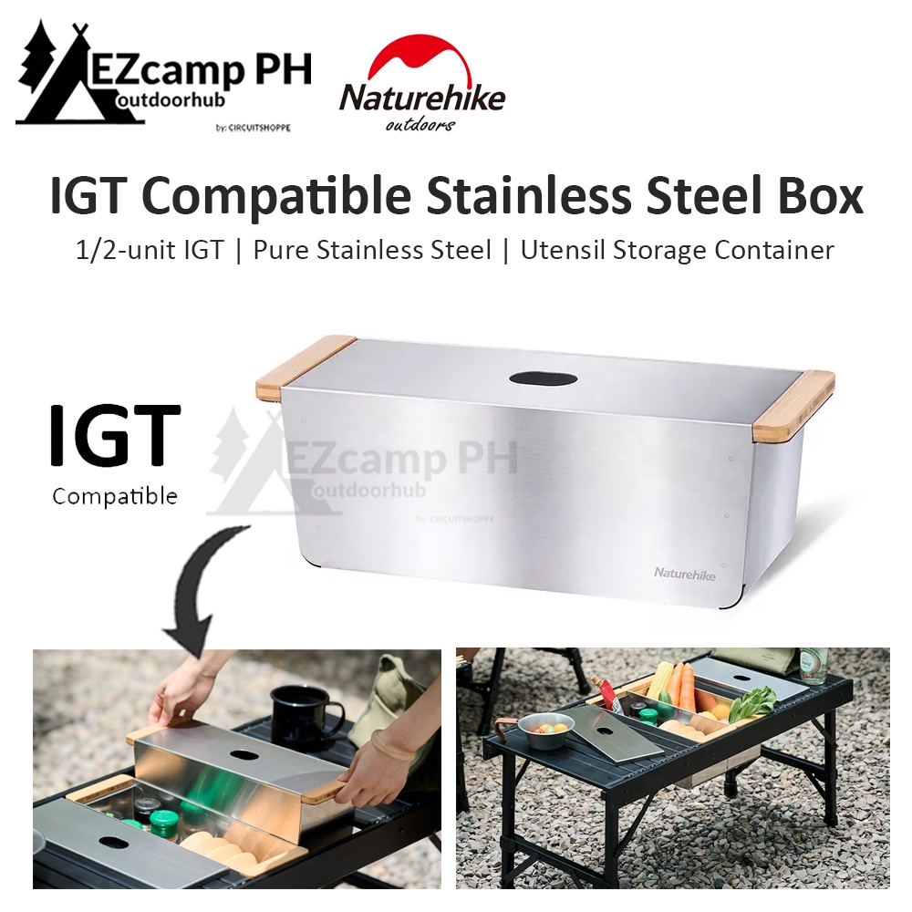 Naturehike IGT Compatible Stainless Steel 4L Storage Box 1/2 Unit ...