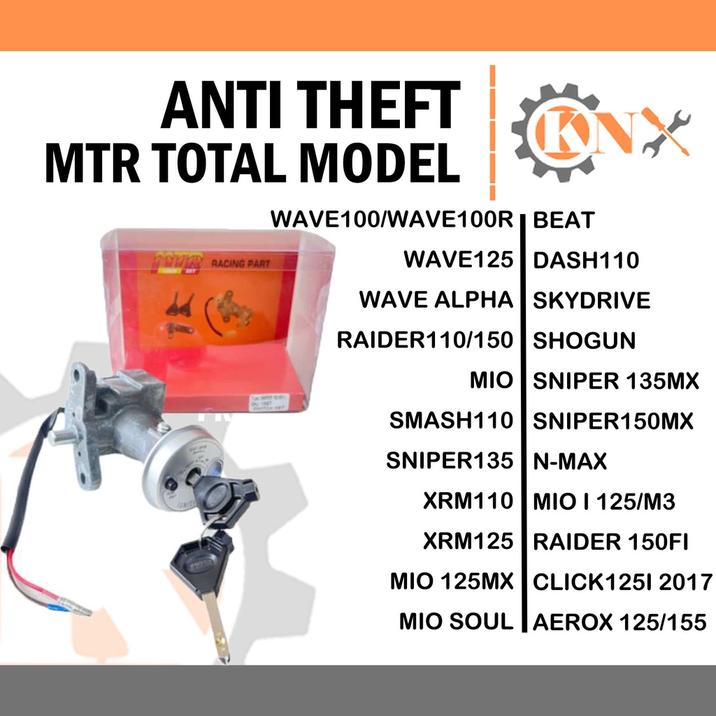 MTR Ignition Switch Key Set Anti Theft Sniper135MX/ Beat Fi / Click 125 ...