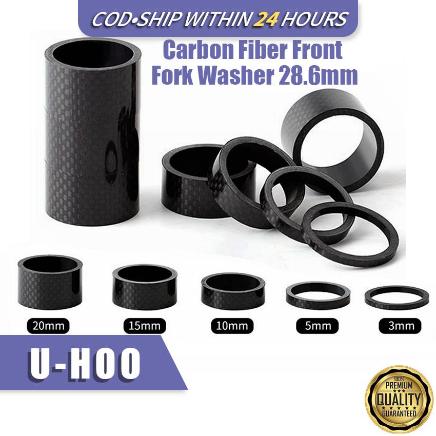 Bicycle Carbon Spacer 1-1/8" 28.6mm Stem Front Fork Adjust Spacer ...