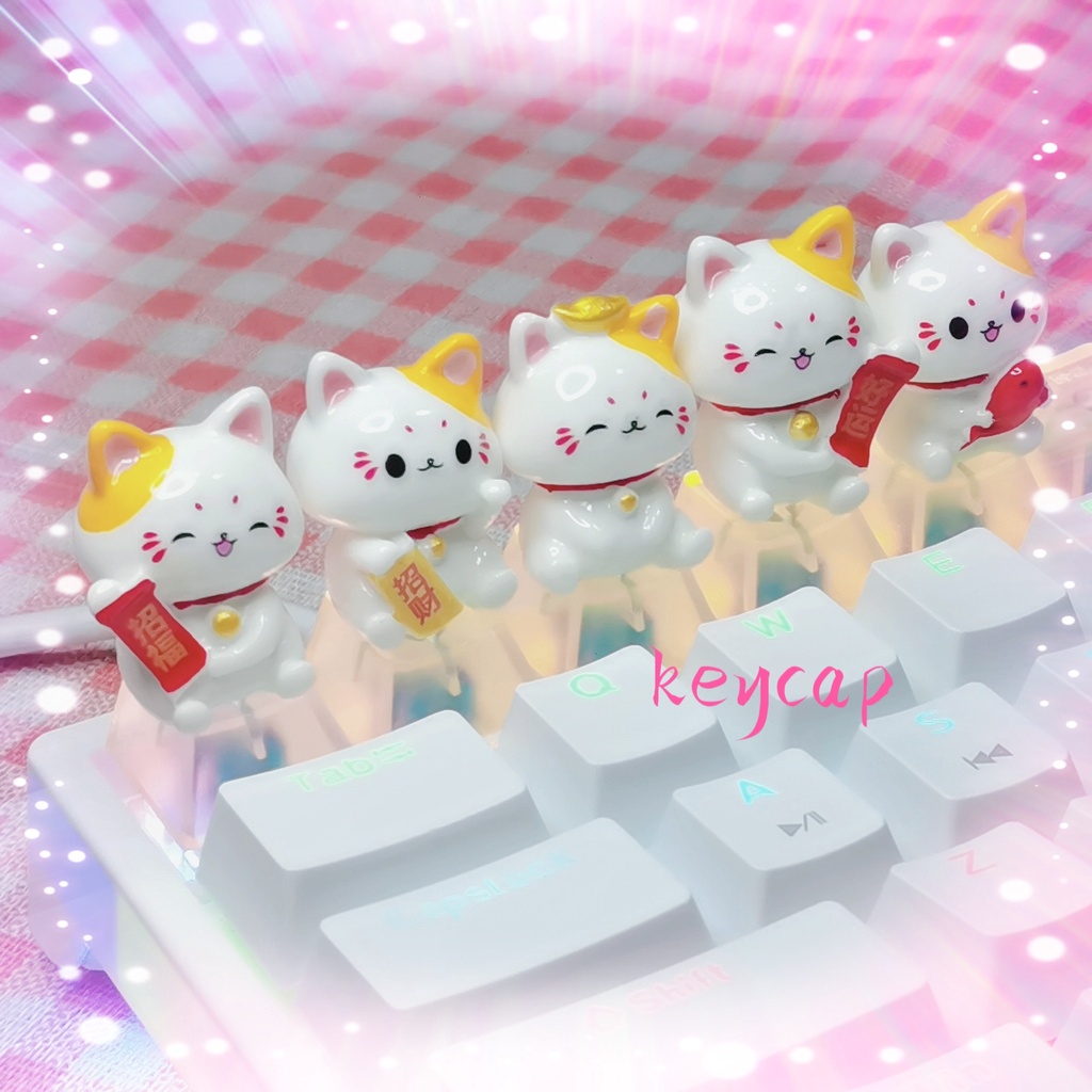 Keycap Cat Backlight Cute Cat Suitable for ESC Mechanical Keyboard ...