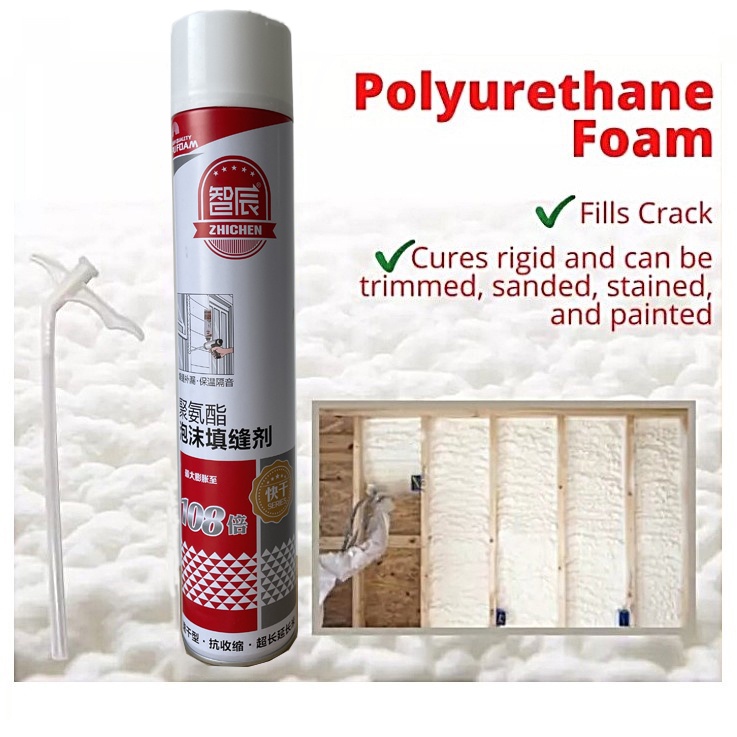 750ML Polyurethane foam Expanding Foam Spray 120 times high foaming volume sealant foam spray ...