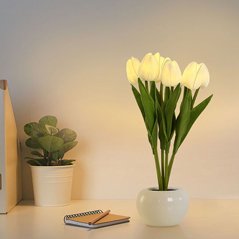 Tulip Bedroom Night Light Living Room Study Decorative Lamp Minimalist ...