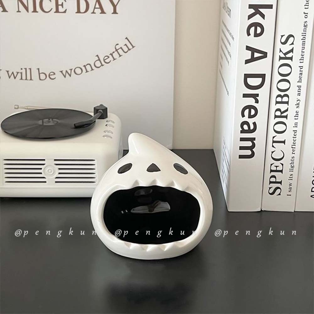 Cute Ghost Ceramic Ornaments Little Ghost Head Water Drop Head Creative ...