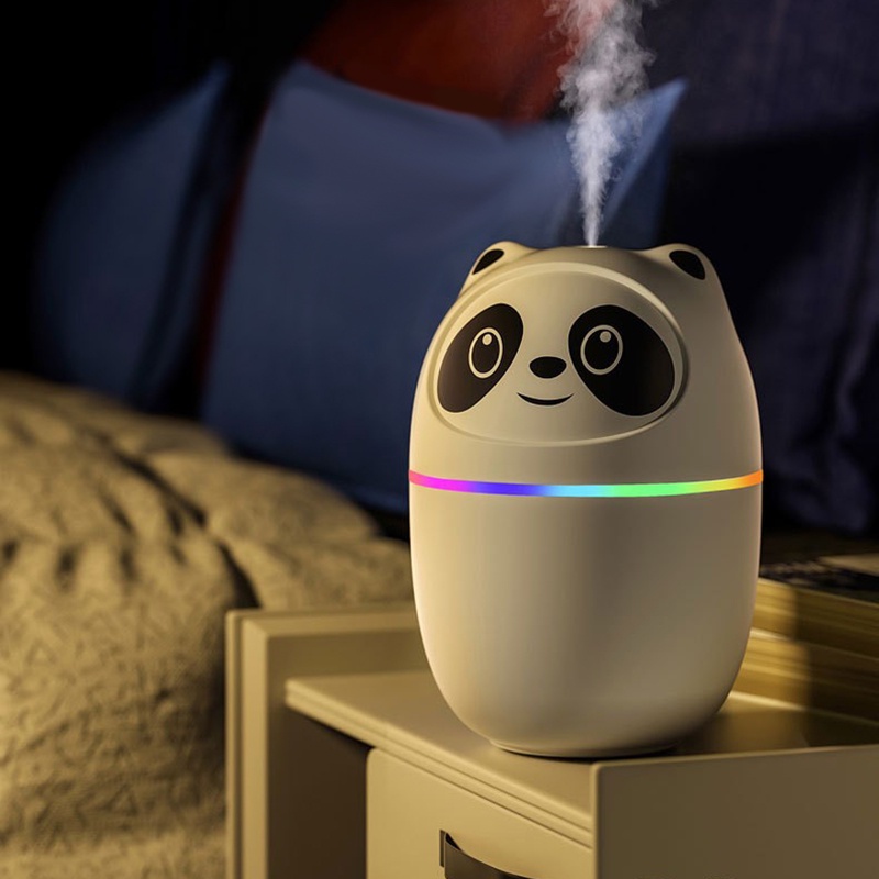 Air Humidifier 220ML Panda Mini Portable USB Ultrasonic Air Purify Home Aroma Essential Oil ...
