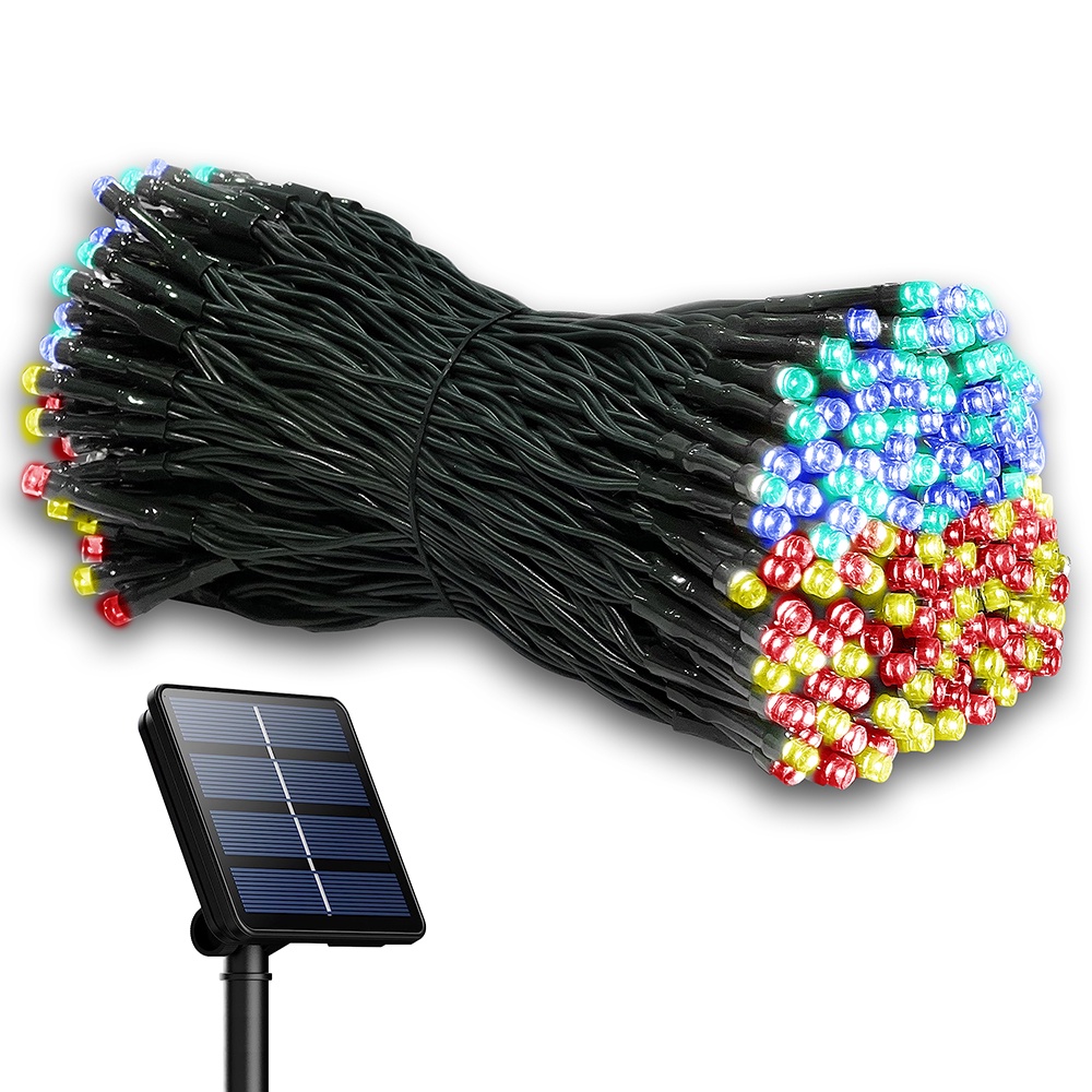 Solar Christmas Lights Outdoor Waterproof 12M Led String Garden Party ...