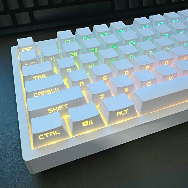 Translucent Side Engraved Keycap OEM Height PBT Micro Matte Surface 131 ...