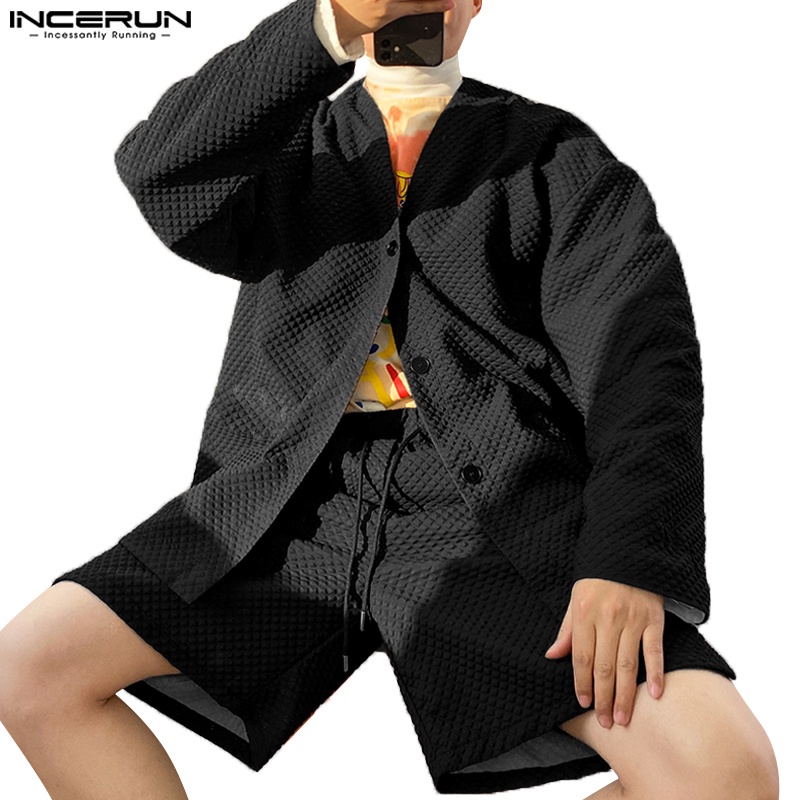 INCERUN Men's American Two Piece Set | Shopee Philippines