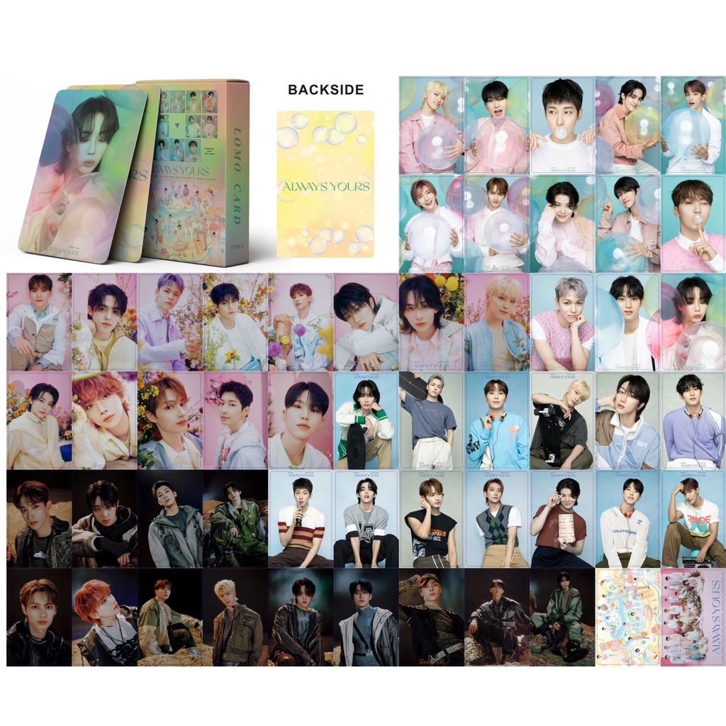 55pcs/box SEVENTEEN New Album ALWAYS YOURS 10th Mini FML Photocards F*CK MY LIFE Lomo Cards Kpop ...
