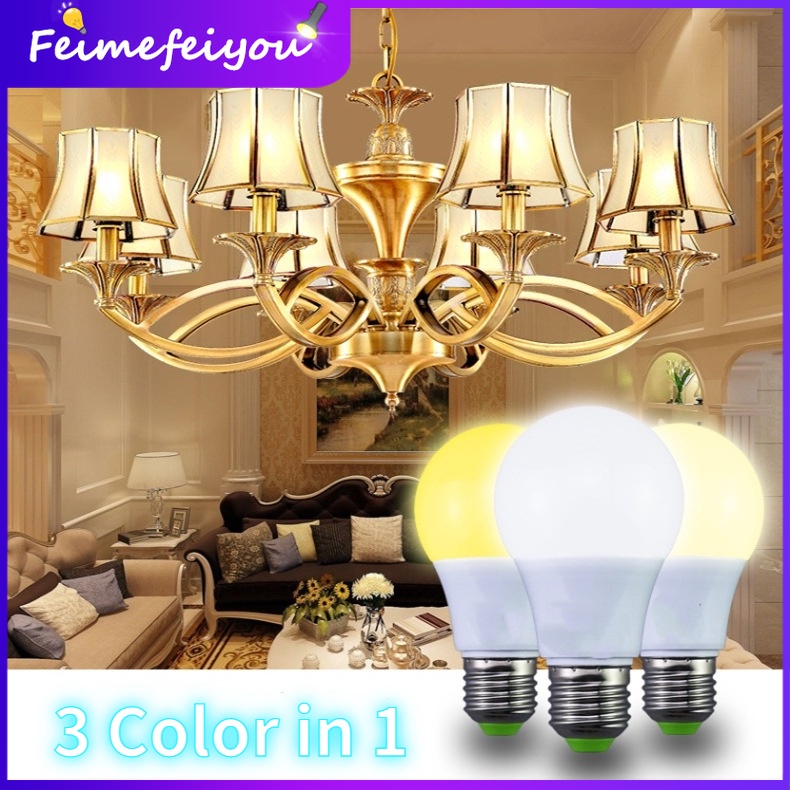 3 Colors In1 Bulb E27 Light Bulb Led Bulb E27 Warm White Cool White for ...