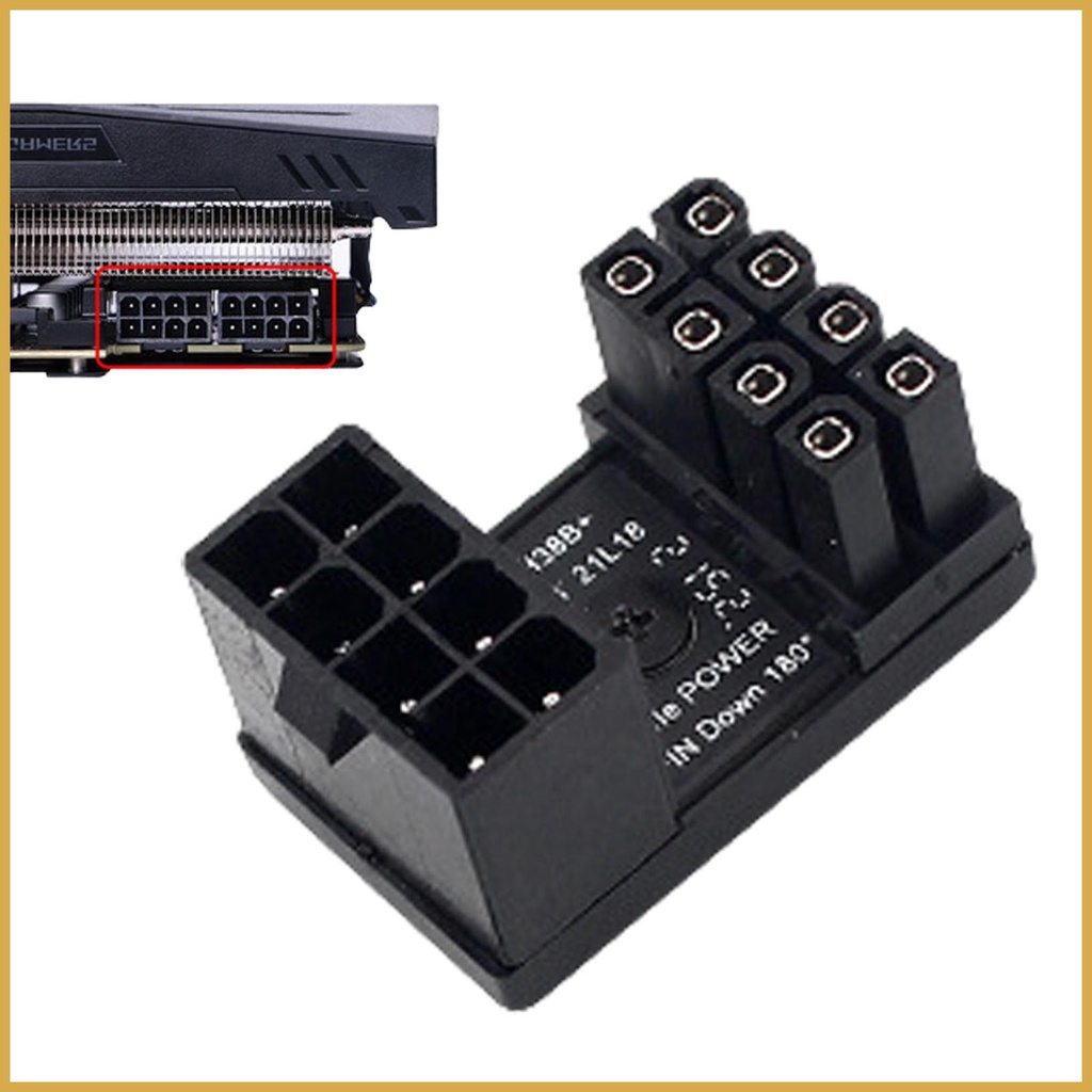 Graphics Card Adapter for Laptop Power Supply Connector 6/8 Pin Angled ...