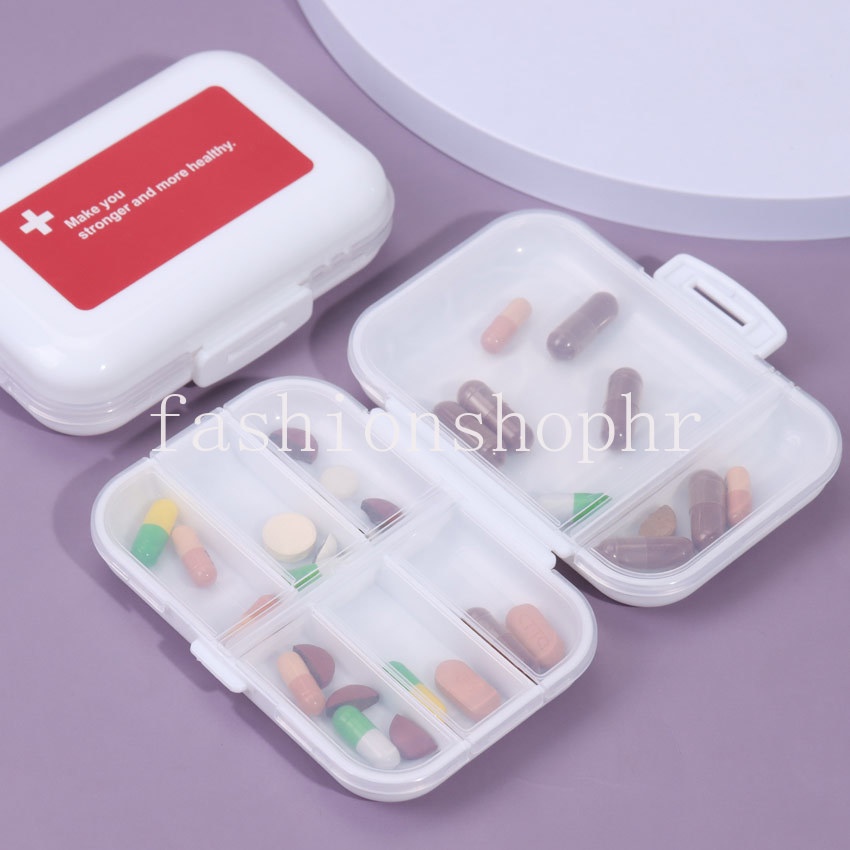 8 Cells Portable Small Medication Storage Boxes Plastic Folding ...