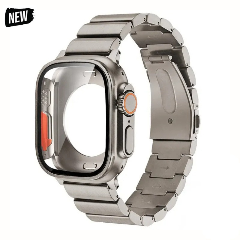 All titanium alloy strap All Inclusive Case suitable for iWatch Ultra 2 ...