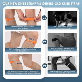 Silicone Patella Tendon Support Strap Patellar Ring Knee Stabilizer ...