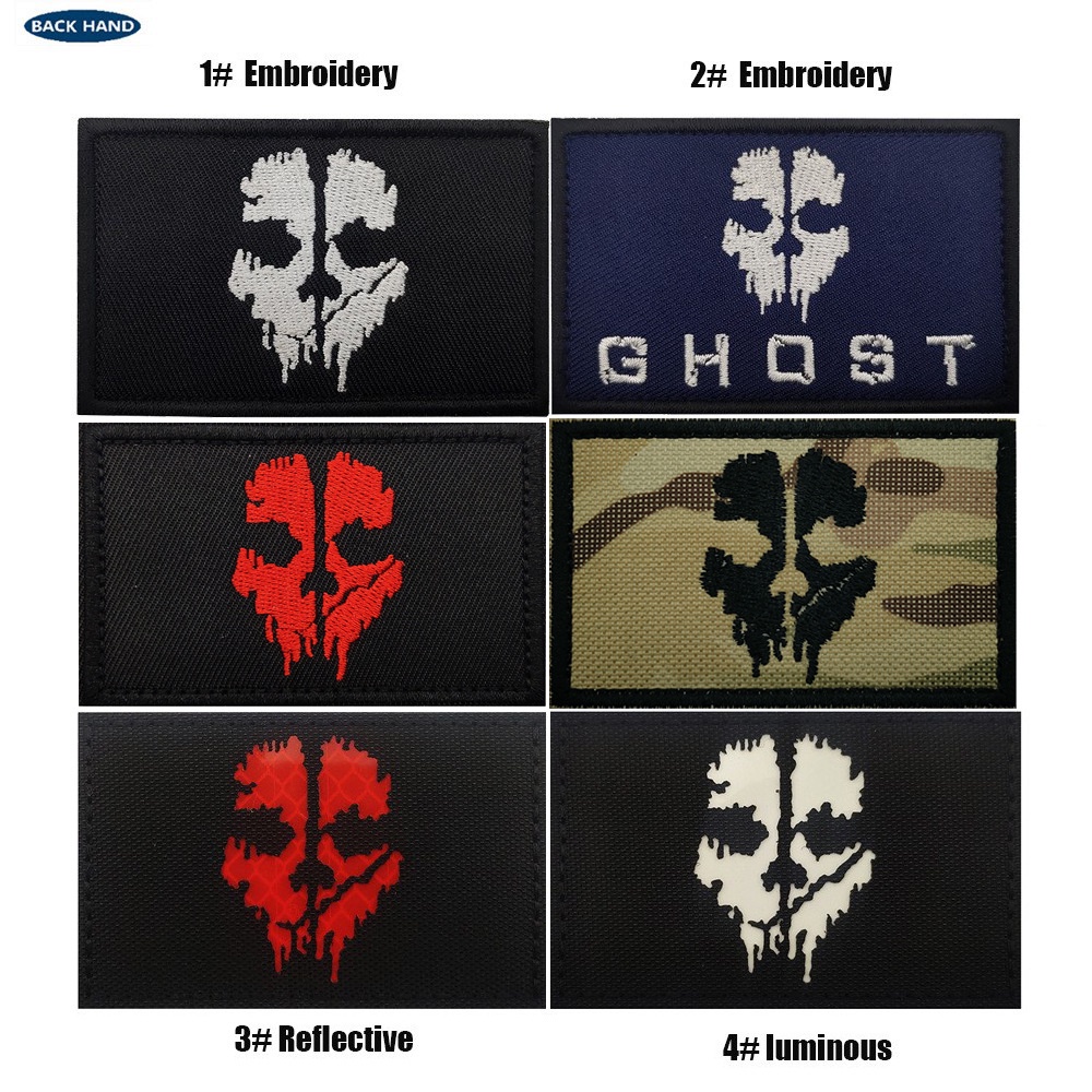 Back Hand in Stock Foreign Trade Cloth Sticker Call of Duty Ghost Mask ...