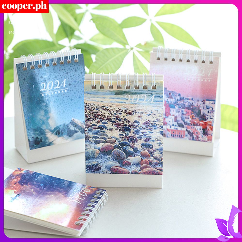 2024 Mini Desk Calendar Creative Simple Desktop Calendar Peace Joy ...