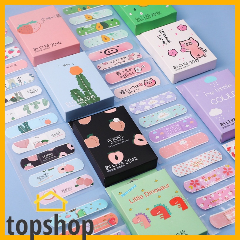 KX 20pcs/box Breathable Cartoon Cute Band Aid for Kids First Aid ...
