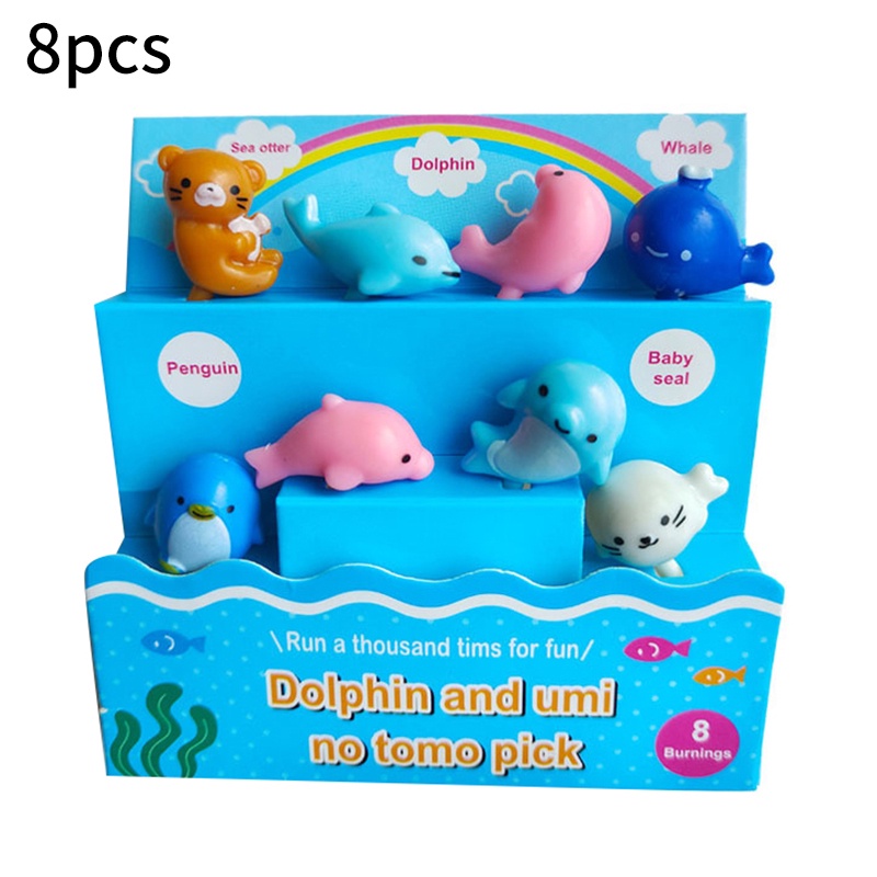 8PCS Penguin Fruit Fork Food Grade Plastic Mini Cartoon Kids Cake Fruit ...