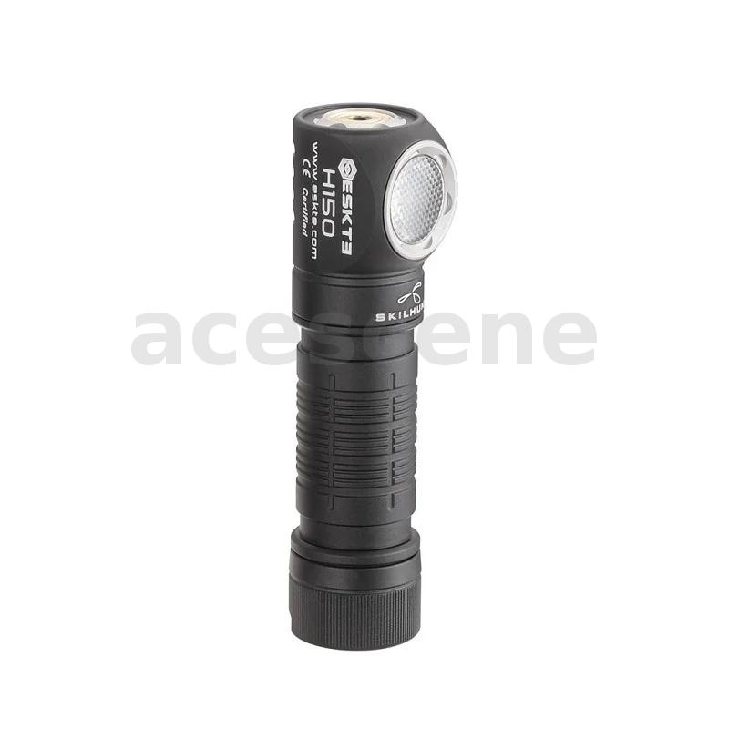 SKILHUNT H150 Black 650LM EDC LED Flashlight AA 14500 Battery Mini LED Torch USB Magnetic ...