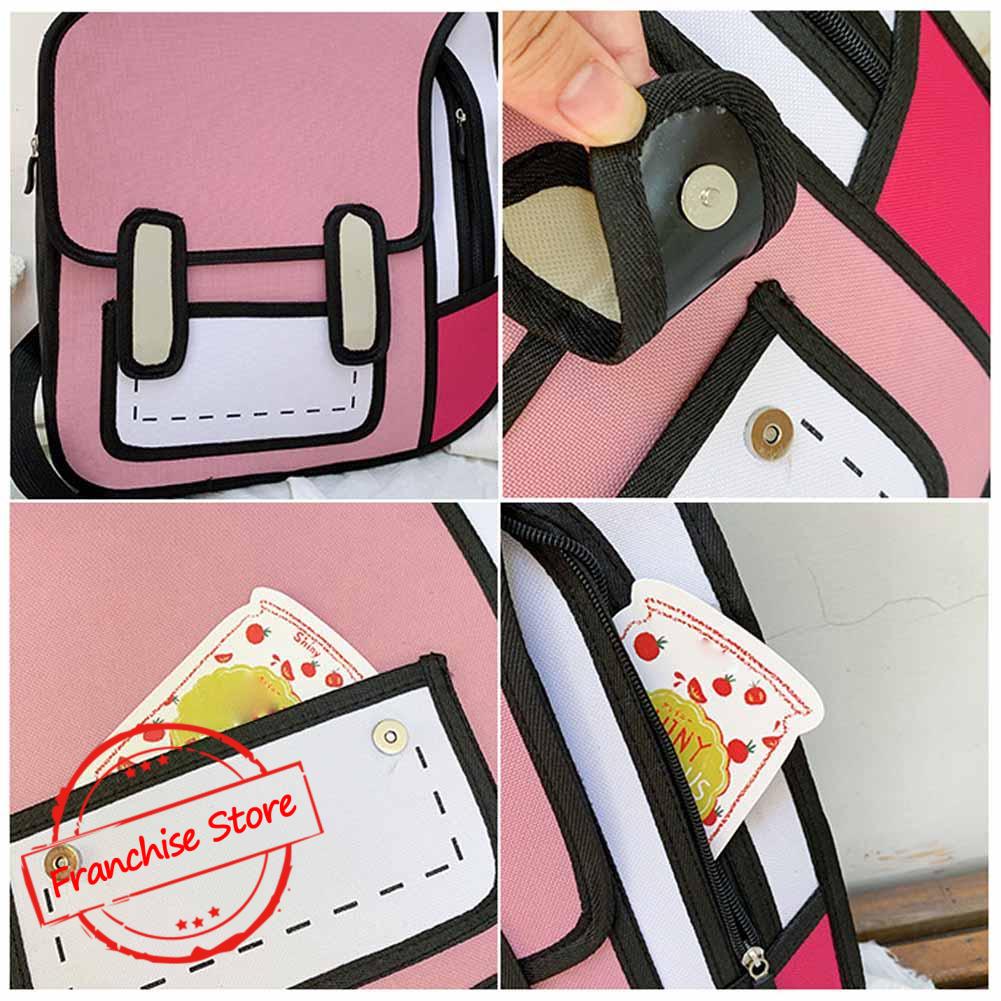 High School Comics Cute 2D Backpack I7X1 | Shopee Philippines