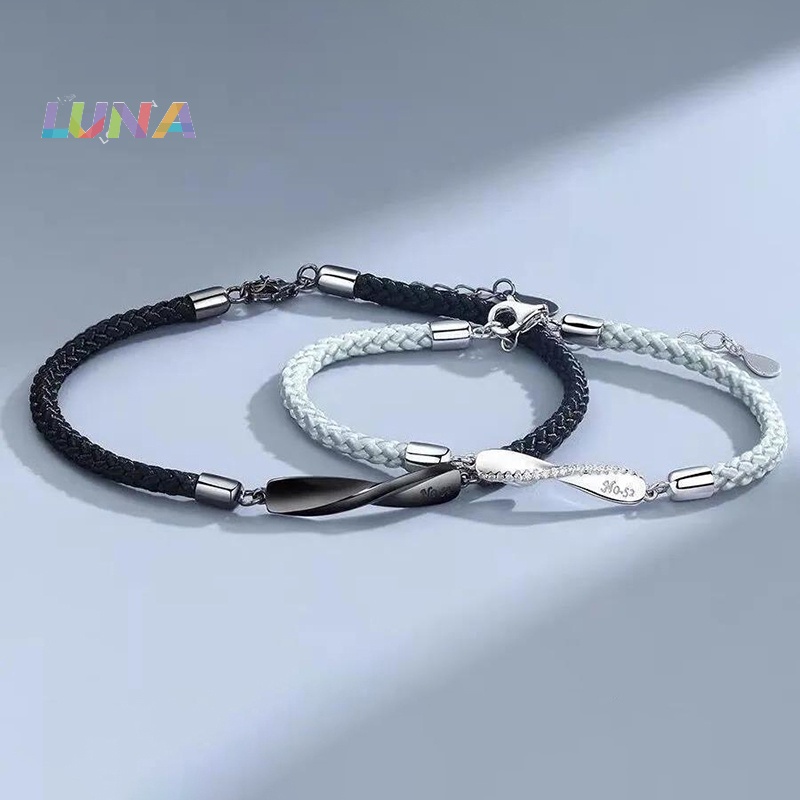 Awheat Black And White Copper Mobius Strip Adjustable Braided Rope ...