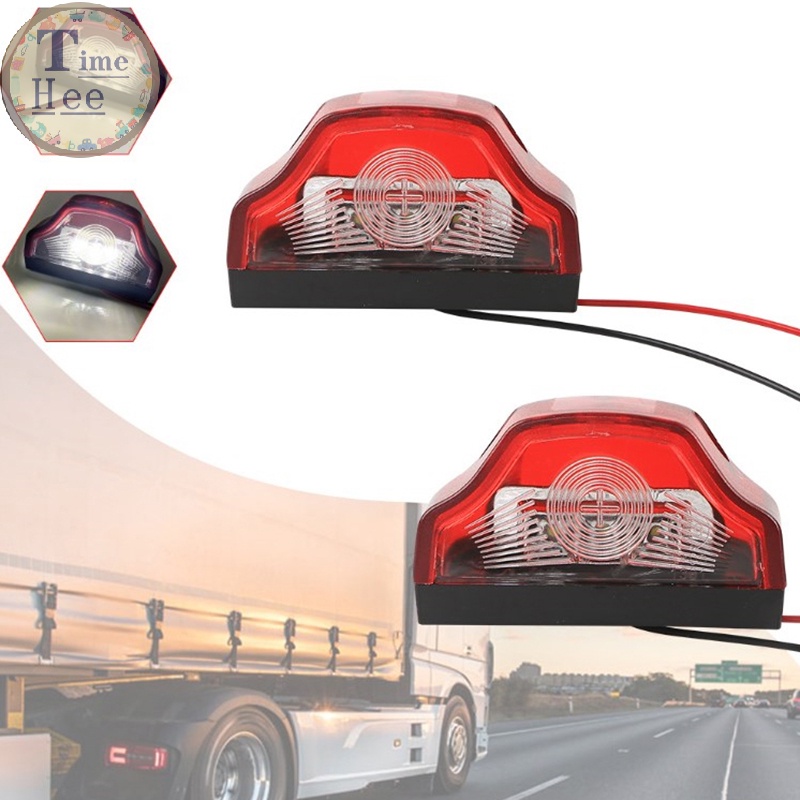 TIMEHEE 1pc 12V-24V Car License Plate Light Waterproof For Lorry Truck ...