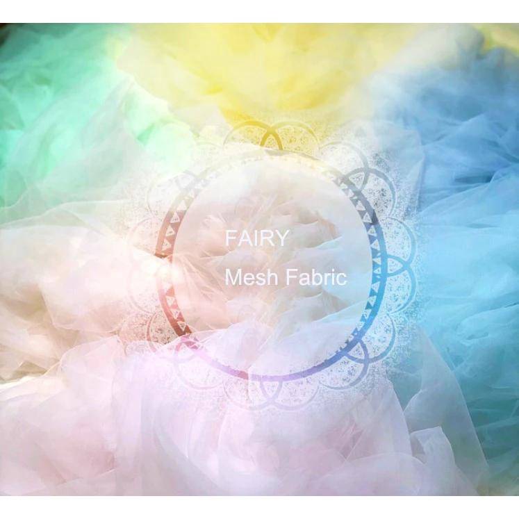 Light Gauze Fog Mesh Fabric Soft Delicate Pure Color Lace Yarn For DIY ...