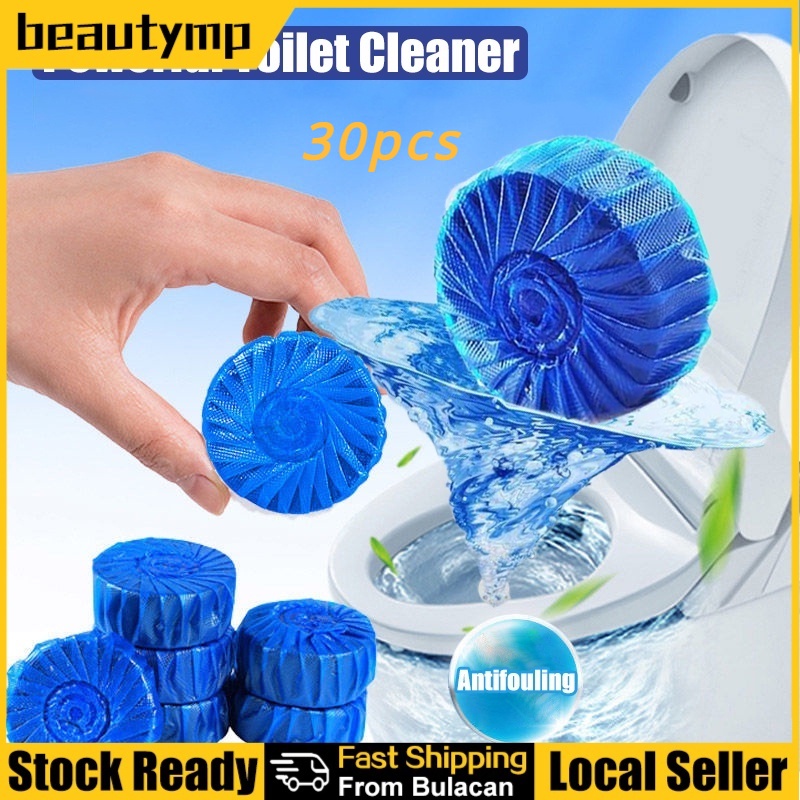 30 PCS Toilet Blue Solid Cleaner Bathroom Automatic Tank Blue Ball ...