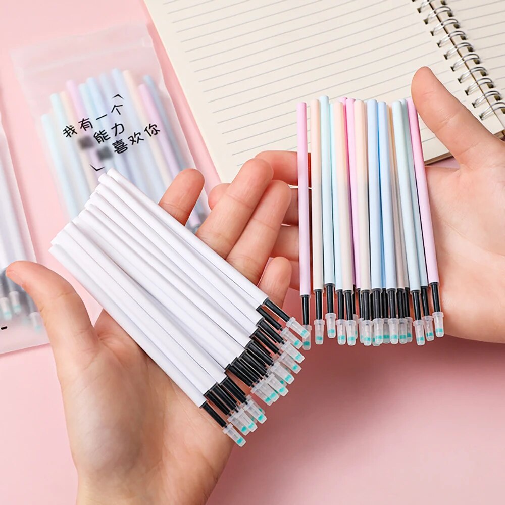 20Pcs/Set Press Gel Pen Refills 0.5mm Black Ink Ballpoint pen tip ...