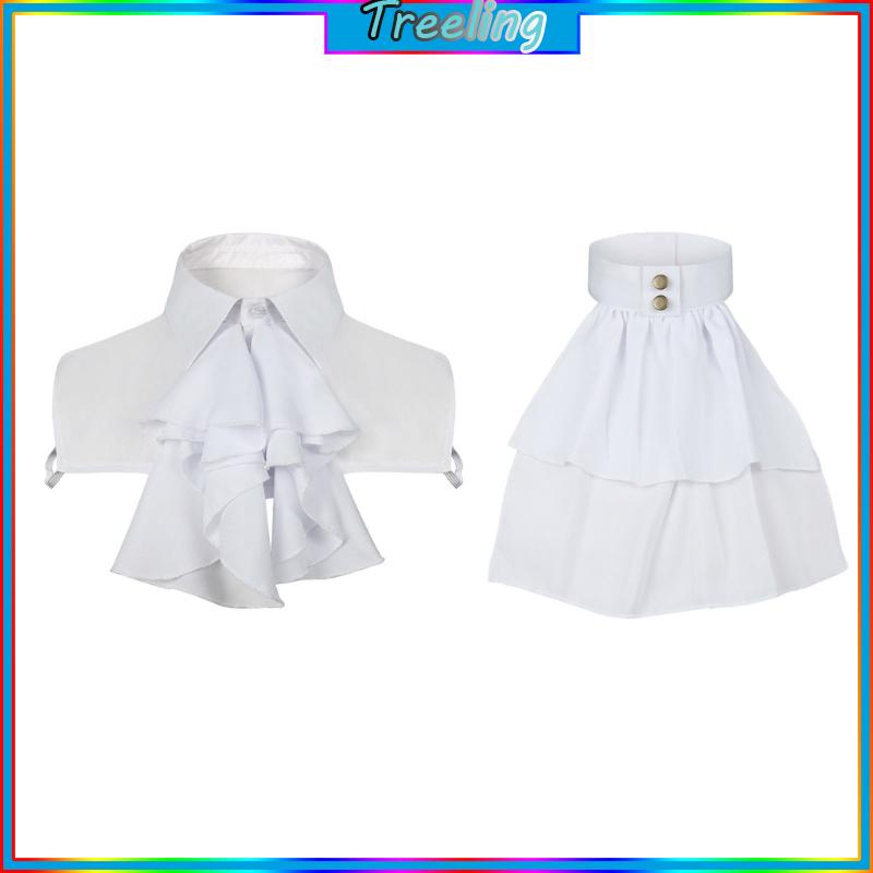 Treeling Pirate Colonial Victorian Jabot Steampunk Detachable Ruffled ...